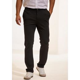 H.I.S. Stoffhose H.I.S "Dehnbund-Hose mit seitlichem Gummizug, auch in gro&szlig;en Gr&ouml;&szlig;en", Herren, Gr. 32, L&auml;nge 32, schwarz, Jersey, Obermaterial: 73% Baumwolle, 17% Polyamid, 10% Elasthan, comfort fit lang, Hosen Stoffhose, Komfortbund - besonders bequem
