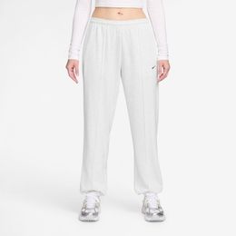 Sporthose Nike Sportswear "W NSW CHLL FT JGGR PANT", Damen, Gr. XL, N-Gr, birch heathe, Obermaterial: 70% Baumwolle, 30% Polyester, Hosen Sporthose, aus French Terry, zwischen Fleece und Jersey-Strick