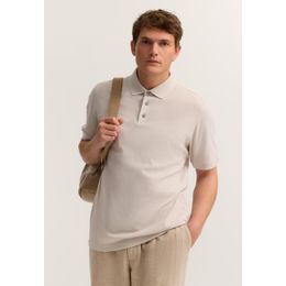 Poloshirt Bugatti, Damen, Gr. L, 30, beige, 100% Baumwolle, unifarben, normal, ohne Ausschnitt, Shirts, mit einer Baumwoll-Struktur