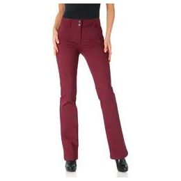 Bootcuthose Heine, Damen, Gr. 22, Kurzgr&ouml;&szlig;en, rot (bordeaux), 48% Baumwolle, 45% Polyester, 7% Elasthan, Miedereinsatz:15% Elasthan, 85% Polyamid, unifarben, lang, Hosen