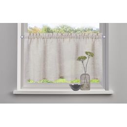 Scheibengardine OTTO HOME "Louvelle" Gr. 3, linen, B:90cm H:45cm, Polyester, Gardinen, Leinenoptik, Scheibengardine, modern, basic