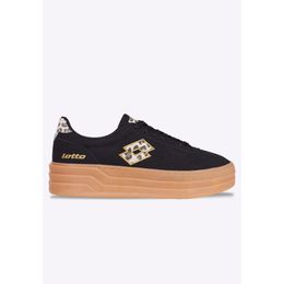 Sneaker Lotto, Damen, Gr. 40, schwarz, leo, Synthetik, Schuhe Sneaker