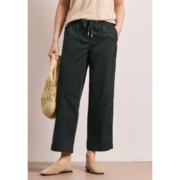 Stoffhose Street One, Damen, Gr. 44, L&auml;nge 28, pine grove gr&uuml;n, Web, 98% Baumwolle, 2% Elasthan, unifarben, loose fit kn&ouml;chelfrei, Hosen Stoffhose, Middle Waist