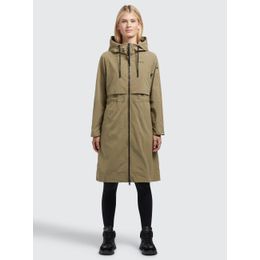 Kurzmantel Khujo "RUDA", Damen, Gr. M, gr&uuml;n (oliv), 55% Nylon, 45% Polyester, unifarben, loose fit knielang, Raglan&auml;rmel abgesteppte Kante, M&auml;ntel Kurzmantel