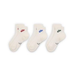 Sportsocken Nike "U NK ED ELVD ANK 3P FUTRA -144", Damen, Gr. L (42/45), multi, color, Obermaterial: 69% Baumwolle, 29% Polyester, 2% Elasthan, Socken Sportsocken