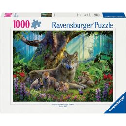 Puzzle Ravensburger "W&ouml;lfe im Wald", bunt, Puzzles, KinderB:70cm H:50cm, Pappe, Made in Germany, B:70cm H:50cm