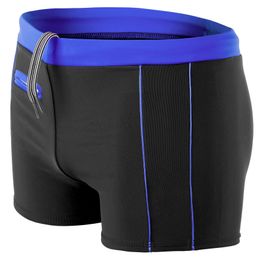 Badehose AQUARTI "Badehose Aquarti Herren Badehose Kurz mit Kontrastpaspel", Damen, Gr. M, N-Gr, blau (010 schwarz, blau), Obermaterial: 80% Polyamid PA. 20% Elasthan EL., Badehosen Badehose