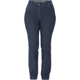 Stretch-Hose KjBRAND "Betty", Damen, Gr. 52, N-Gr, blau (denim stone), Denim/Jeans, Obermaterial: 78% Baumwolle, 18% Polyester, 4% Elasthan, gerade lang, Hosen, super Stretch