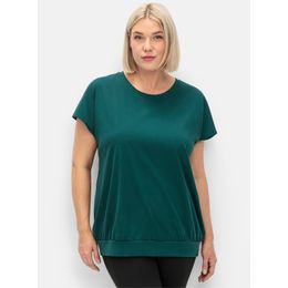 sheego Gro&szlig;e Gr&ouml;&szlig;en Funktionsshirt mit Cut-out im Nacken, petrol, Gr&ouml;&szlig;e 48/50 - Damen