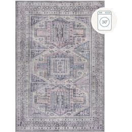 Teppich FLAIR RUGS "Otis", rosa, B:190cm H:4mm L:290cm, Kunstfaser, Teppiche, Teppich, Waschbarer Traditioneller Teppich