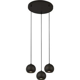Searchlight H&auml;ngeleuchte "Eindhoven 3Lt Pendant - Sand Black Metal", sand, schwarz, 3, &Oslash; 39cm H: 200cm, 1 Stk., Leuchten, H&auml;ngeleuchte