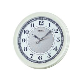 Wanduhr Seiko, wei&szlig;, Wanduhren, &Oslash; 36,8cm, Wanduhr, Quarzuhr, durchlaufende Sekunde, B&uuml;ro, K&uuml;che, Esszimmer, Wohnzimmer