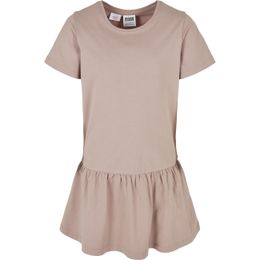 Shirtkleid Urban Classics "Urban Classics Damen Girls Valance Tee Dress", M&auml;dchen, Gr. 158/164, Normalgr&ouml;&szlig;en, duskrose, 100% Baumwolle, unifarben, loose fit, Rundhals, Kleider Shirtkleid