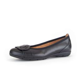 Ballerina Gabor "Sportliche Ballerina", Damen, Gr. 44, schwarz, Schuhe Ballerina