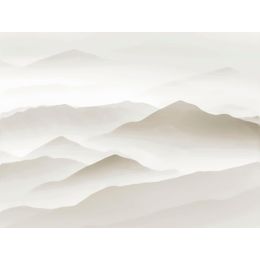 Livingwalls Kindertapete LIVING WALLS "The Wall", beige (beige wei&szlig;), B:4m L:3m, Vinyl, Vlies, Tapeten, Fototapete Landschaft Tapete Berge Tapeten Kinderzimmer Design Optik