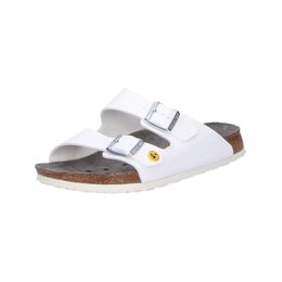 Sandale Birkenstock "Arizona ESD", Damen, Gr. 37, wei&szlig;, Obermaterial: 100% sonstige Fasern AF., Schuhe Sandale