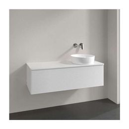 Villeroy & Boch Villeroy und Boch Antao Waschtisch-Unterschrank K34150GF 120x36x50cm, Hahnloch, Waschbeckenplattenfarbe Lack, glossy white lacquer
