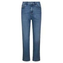 Stretch-Jeans GOLDNER "Gerade Hose CARLA in Hellblau", Damen, Gr. 46, N-Gr, blau (hellblau), Obermaterial: 70% Baumwolle CO. 26% Polyester PES. 4% Elasthan EL., gerade, Jeans, Nieten