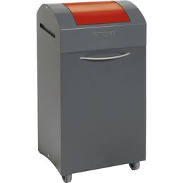 Wertstoffsammler, flammverl&ouml;schend, BxT 380 x 320 mm, Volumen 60 l, Einwurf feuerrot kaiserkraft