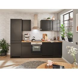 K&uuml;chenblock Jazz mit Ger&auml;ten ca.280cm Schwarz