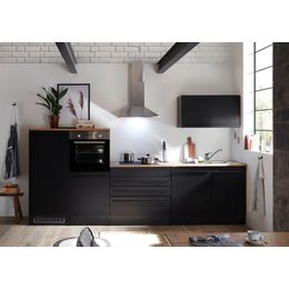 K&uuml;chenblock Jazz mit Ger&auml;ten ca. 320 cm Schwarz