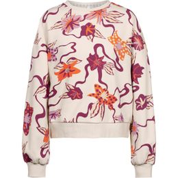 Ragwear Wuss Print Sweatshirt Damen - Gr&ouml;&szlig;e S - beige