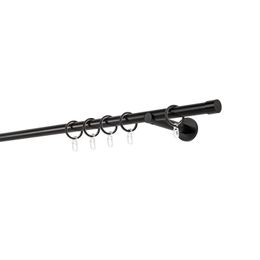 ONDECO 20mm,1-l&auml;ufig,Rohr,Wandtr&auml;ger 12cm,Endst&uuml;ck cap Farbe: Schwarz, Gr&ouml;&szlig;e: 260cm