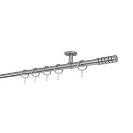 ONDECO 20mm,1-l&auml;ufig,Rohr,Deckentr&auml;ger classic,Endst&uuml;ck rillcube Gr&ouml;&szlig;e: 250cm, Farbvariante: Edelstahl-Optik