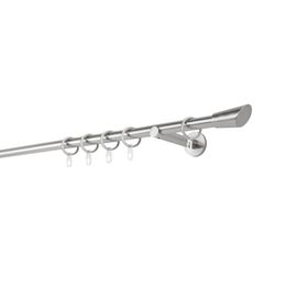 ONDECO 20mm,1-l&auml;ufig,Rohr,Wandtr&auml;ger 12cm,Endst&uuml;ck rag Farbe: Edelstahl-Optik, Gr&ouml;&szlig;e: 260cm