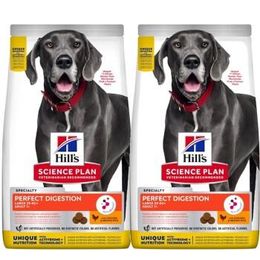 Hill's Hill's Science Plan Trockenfutter Hund, Adult, Large Breed, Perfect Digestion, mit Huhn und braunem Reis 2x14 kg