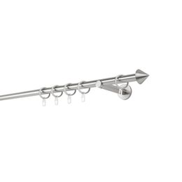 ONDECO 20mm,1-l&auml;ufig,Rohr,Wandtr&auml;ger 12cm,Endst&uuml;ck cone Farbe: Edelstahl-Optik, Gr&ouml;&szlig;e: 280cm