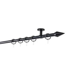 ONDECO 20mm,1-l&auml;ufig,Rohr,Deckentr&auml;ger classic,Endst&uuml;ck point Gr&ouml;&szlig;e: 260cm, Farbvariante: Schwarz
