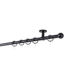 ONDECO 20mm,1-l&auml;ufig,Rohr,Deckentr&auml;ger classic,Endst&uuml;ck ball Gr&ouml;&szlig;e: 290cm, Farbvariante: Schwarz
