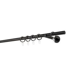 ONDECO 20mm,1-l&auml;ufig,Rohr,Wandtr&auml;ger 12cm,Endst&uuml;ck match Farbe: Schwarz, Gr&ouml;&szlig;e: 250cm