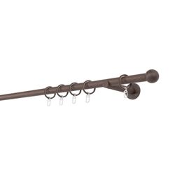 ONDECO 20mm,1-l&auml;ufig,Rohr,Wandtr&auml;ger 12cm,Endst&uuml;ck ball Farbe: Rost, Gr&ouml;&szlig;e: 290cm