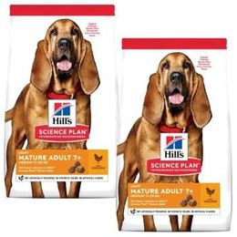 Hill's Hill's Science Plan Trockenfutter Hund, Mature Adult 7+, Medium, Light, mit Huhn 2x14 kg