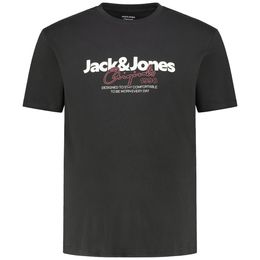 Jack & Jones Gro&szlig;e Gr&ouml;&szlig;en Jack&Jones T-Shirt aus Biobaumwolle Farbe schwarz Gr&ouml;&szlig;e: 8XL