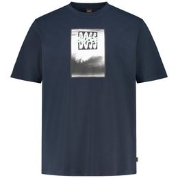 Gro&szlig;e Gr&ouml;&szlig;en BOSS T-Shirt mit Label-Print Farbe dunkelblau Gr&ouml;&szlig;e: 4XL