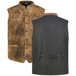 Herren Gro&szlig;e Gr&ouml;&szlig;en | Pfundskerl Trachtenweste aus Ziegenvelour Farbe beige Gr&ouml;&szlig;e: 62