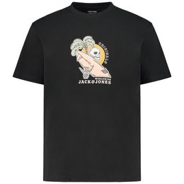 Jack & Jones Gro&szlig;e Gr&ouml;&szlig;en Jack&Jones T-Shirt mit Motiv-Print Farbe schwarz Gr&ouml;&szlig;e: 5XL