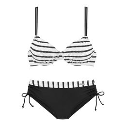 Lascana Bikini Damen Gr&ouml;&szlig;e L schwarz / wei&szlig;