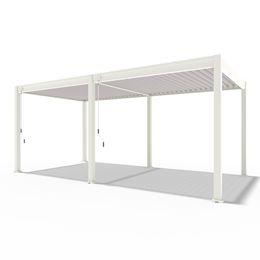 Pergoline Trumpf Pergola Alu Stahl 3 m x 6 m wei&szlig;