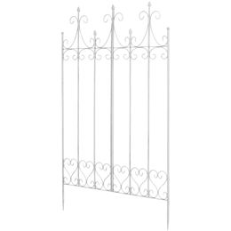 CLP Rankgitter Metall 130 cm hoch Flieder, stabile Rankhilfe f&uuml;r Kletterpflanzen, vormontiert, Landhausstil, Spalier Sichtschutz