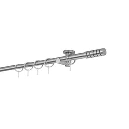 ONDECO 20mm,1-l&auml;ufig,Rohr,Deckentr&auml;ger urban,Endst&uuml;ck rillcube Farbe: Edelstahl-Optik, Gr&ouml;&szlig;e: 230cm