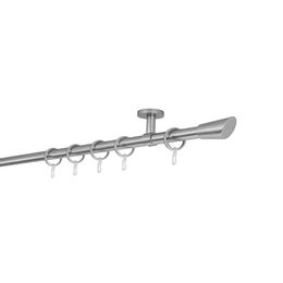 ONDECO 20mm,1-l&auml;ufig,Rohr,Deckentr&auml;ger classic,Endst&uuml;ck rag Gr&ouml;&szlig;e: 310cm, Farbvariante: Edelstahl-Optik