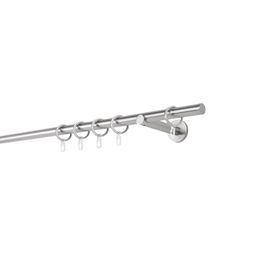 ONDECO 20mm,1-l&auml;ufig,Rohr,Wandtr&auml;ger 12cm,Endst&uuml;ck match Farbe: Edelstahl-Optik, Gr&ouml;&szlig;e: 250cm