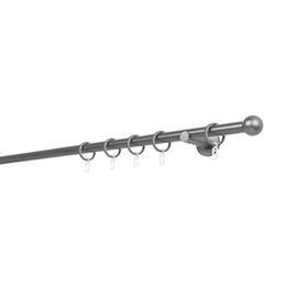ONDECO 20mm,1-l&auml;ufig,Rohr,Wandtr&auml;ger 6,5cm,Endst&uuml;ck ball Farbe: Anthrazit, Gr&ouml;&szlig;e: 240cm