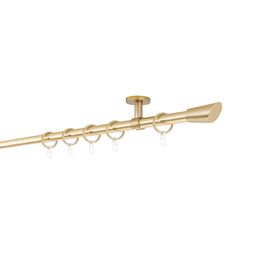 ONDECO 20mm,1-l&auml;ufig,Rohr,Deckentr&auml;ger classic,Endst&uuml;ck rag Gr&ouml;&szlig;e: 270cm, Farbvariante: Messing-Matt
