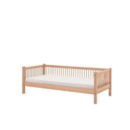 Vipack FAGUS Day-Bett mit Liegefl&auml;che 90 x 200 cm, inkl. Lattenrost, Rausfallschutz und Bettschublade, Ausf. Buche massiv natur