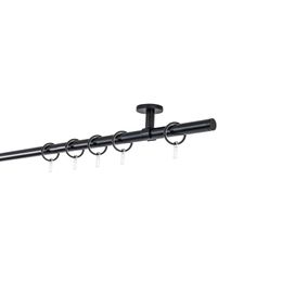 ONDECO 20mm,1-l&auml;ufig,Rohr,Deckentr&auml;ger classic,Endst&uuml;ck match Gr&ouml;&szlig;e: 330cm, Farbvariante: Schwarz